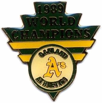 A's 1989 World Champions pin