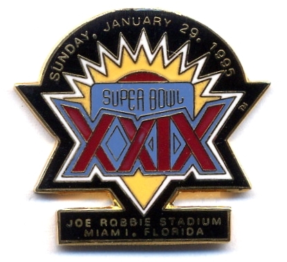 Super Bowl XXIX Joe Robbie Stadium pin