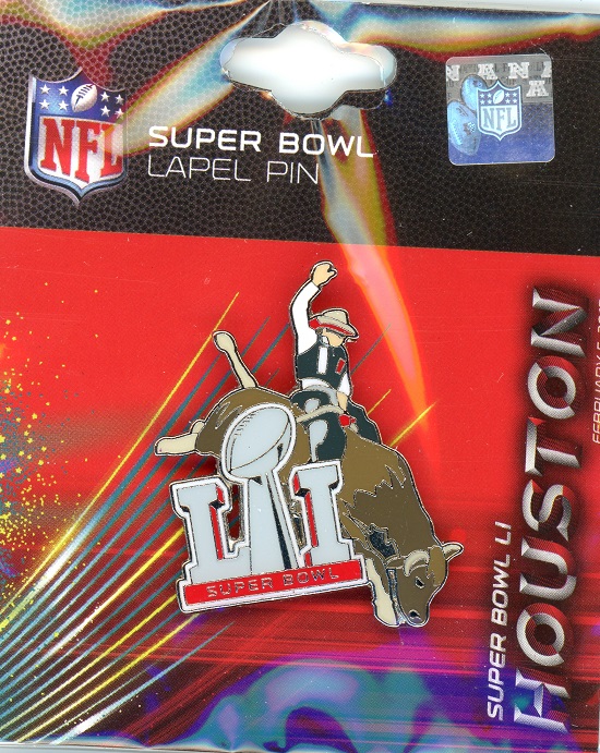 Super Bowl LI Bull Rider pin